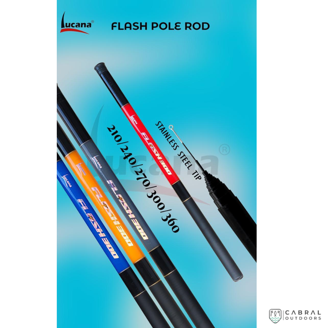 Lucana Flash Fibre Glass Pole Rod | 7ft-12ft – Cabral Outdoors